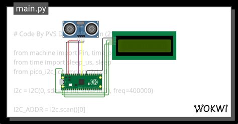 Ultrasonic Sensor With Lcd Assignment Copy Wokwi Esp32 Stm32 Arduino Simulator