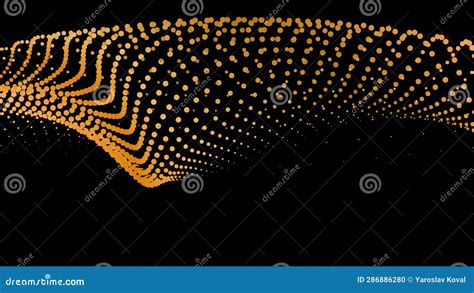 Data Vibrate Pulse Dot Particle Wave Abstract Bulge Hyperbola Sinusoid Infinity Transition