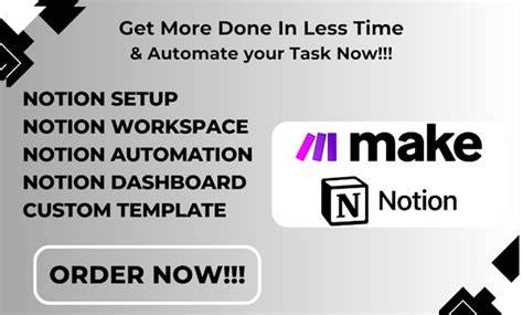 Setup Notion Workspace Dashboard Custom Notion Template Notion Make Automation By Milesmayor