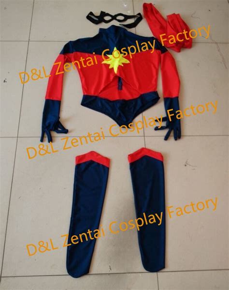 Warbird Binary Ms Captain Marvel Superhero Costume [mm1837] 36 99 Superhero Costumes Online