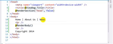 كيف أنشئ صفحة Layout في Aspnet Mvc5؟ أسئلة البرمجة أكاديمية حسوب