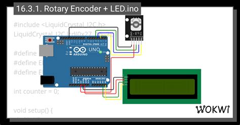Rotary Encoder LED Ino Wokwi ESP STM Arduino Simulator