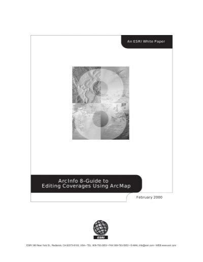 ArcInfo Guide To Editing Coverages Using ArcMap SpatialNews