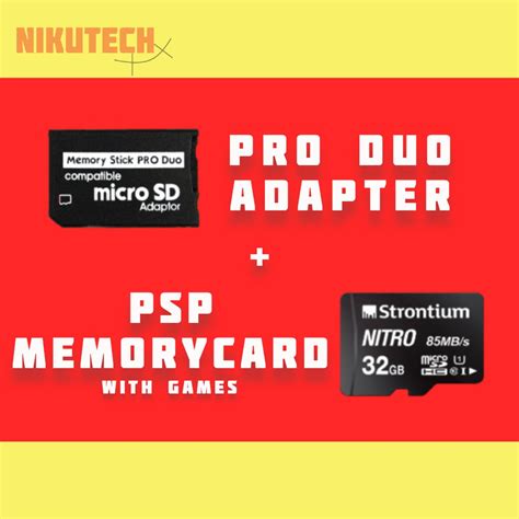 32GB Micro SD MEMORY CARD Full Of PSP Games And Pro Duo Adapter Shopee Philippines