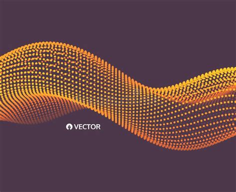 Wavy Background Array With Dynamic Particles Composition With Motion Effect 3d Technology