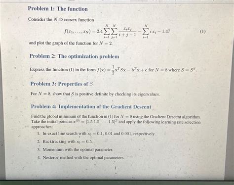 Solved Problem The Function Consider The ND Convex Chegg