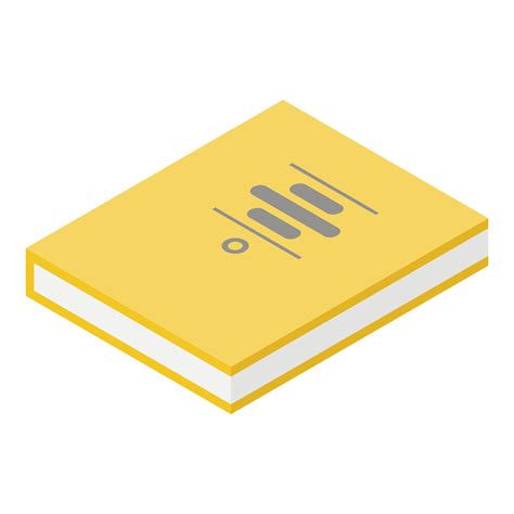 Yellow Statistic Book Icon Isometric Style 15674043 Vector Art At Vecteezy