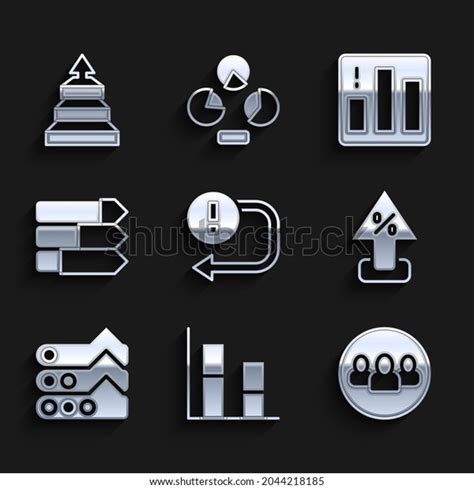 Set Arrow Graph Chart Diagram Project Stock Vector Royalty Free 2044218185 Shutterstock