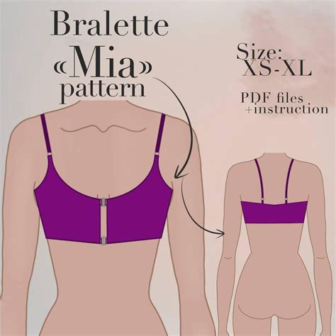 Bralette Sewing Pattern Bralette Pattern Pdf Lingerie Patterns