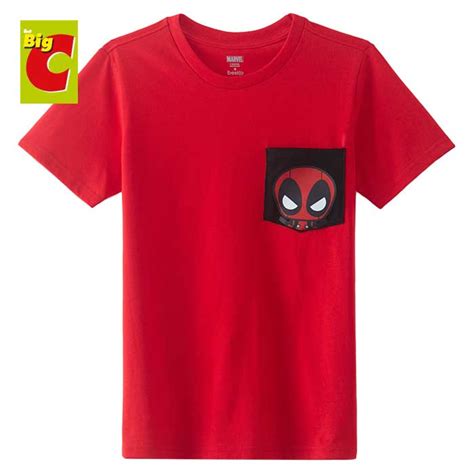 เบสิโค X ดิสนีย์ เสื้อยืดแขนสั้น พิมพ์ลายกระเป๋า สำหรับเด็กชาย รุ่น Bmav2109lb008 สีแดง Big C