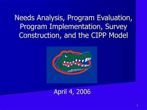 Ppt Needs Analysis Program Evaluation Program Implementation Survey Construction And The