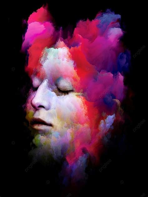 Female Portrait Inner Color Series Composition Of Photo Background And Picture For Free Download