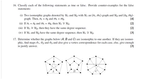 Solved Classify Each Of The Following Statements As True Or