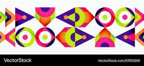 Colorful Circle And Triangle Abstract Background Vector Image