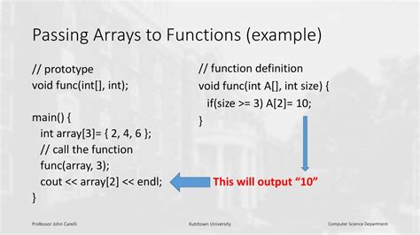 Arrays An Array Is A Grouping Of Elements Of The Same Type That Share A