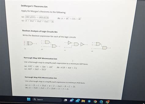 Solved DeMorgan S Theorems M Apply De Morgan S Theorems To Chegg Com