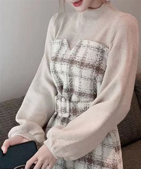 어썸클로젯 챌리지 체크 배색 미니원피스 로맨틱 러블리 페미닌 데일리 무드 결혼식 하객룩 모임 데이트룩