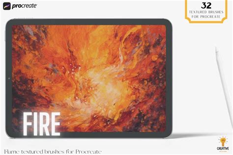 procreate flame textured brushes texturemania