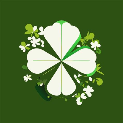 Premium Vector Green Clover Vector Illustration