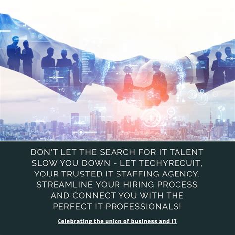Techy Recruit On Linkedin Itstaffing Hiringsolutions Efficientrecruitment Itprofessionals