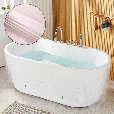 10 Pcs Disposable Bathtub Bag Portable Clear Disposable Bathtub Bathin