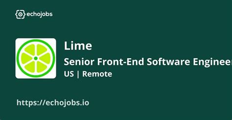 Lime Is Hiring Senior Front End Software Engineer Product Tooling