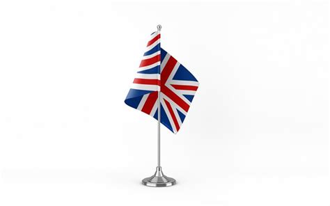 다운로드 4k 영국 테이블 플래그 흰 바탕 영국 국기 영국의 테이블 플래그 금속 막대기에 영국 국기 국가 상징 영국