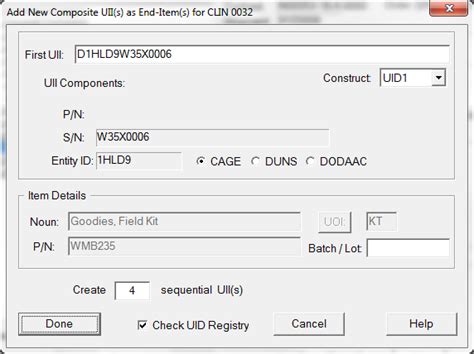 Uid Support Shipment Uids Adding Range Of Uiis