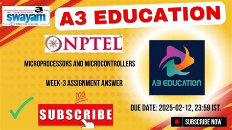 nptel microprocessors and microcontrollers week 3 assignment 3 answers