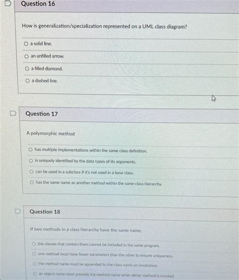 Solved D Question 16 How Is Generalization Specialization