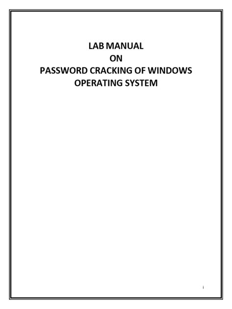 Password Cracking Of Windows Operating System Pdf Password Windows Registry
