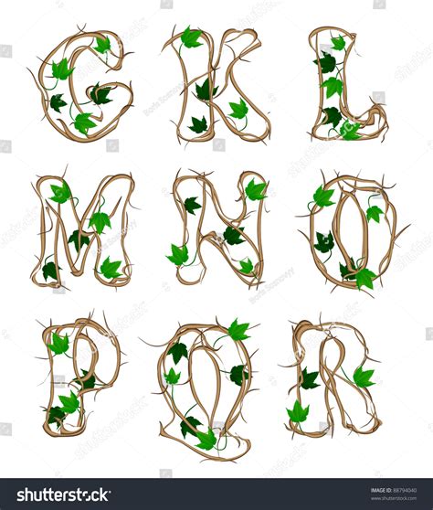 Letters Alphabet Tree Branches Stock Illustration 88794040 Shutterstock