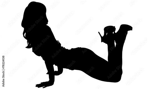 Sexy Silhouette Of A Woman Lying Stock Illustration Adobe Stock