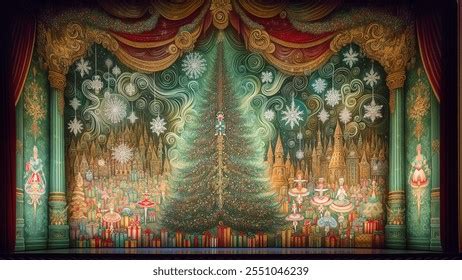 Nutcracker Ballet Theater Backdrop Ai Generated Image 2551288059