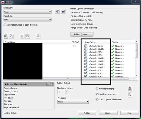 Publish Options Autodesk Community