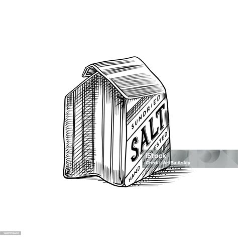패키지에 바다 소금 그릇에 씨앗 더미 항아리에 향신료 향료 또는 식염수 빈티지 배경 배너입니다 새겨진 손으로 그린 오래된 스케치 광고에 대한 스톡 벡터 아트 및 기타 이미지
