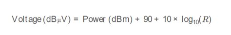 Dbm To Dbµv Calculator