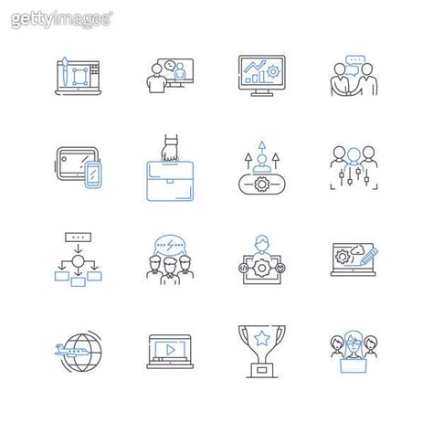 Operations Branch Line Icons Collection Efficiency Procedures Systematics Processes