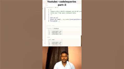 delete duplicate leetcode sql questions sql leetcodesql leetcode ytshorts yt youtubeshorts