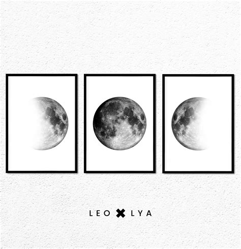 The Moon Moon Poster Moon Photo Scandinavian Poster Etsy