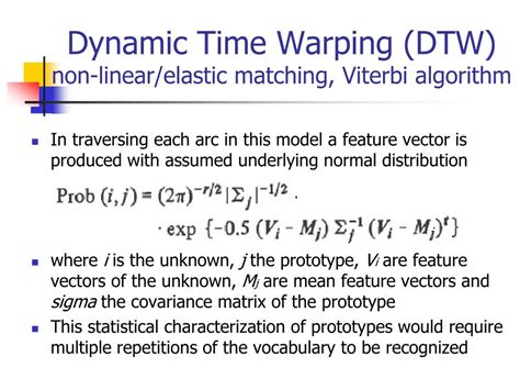 Ppt Dynamic Time Warping Applications And Derivation Powerpoint