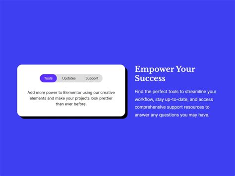 content switcher in a content box unlimited elements for elementor