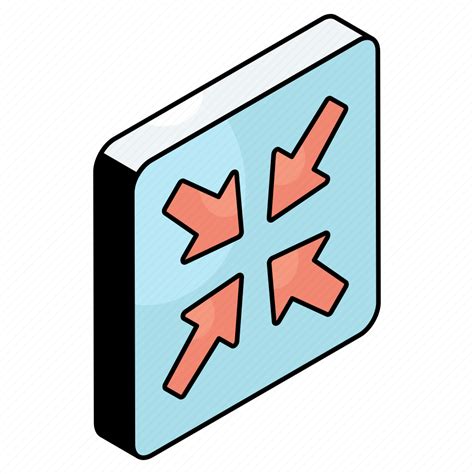 Inward Arrows Arrowheads Pointing Directional Pinch Icon Download On Iconfinder