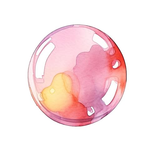 Premium Psd Soap Bubbles Isolated Watercolor Illustration