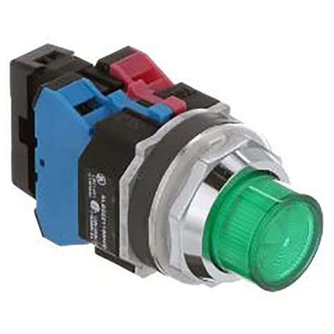 IDEC Corporation ALD212611DNUR 30mm TWND Series Dcast Zinc Illum Pushbutton Ext Mom Trans