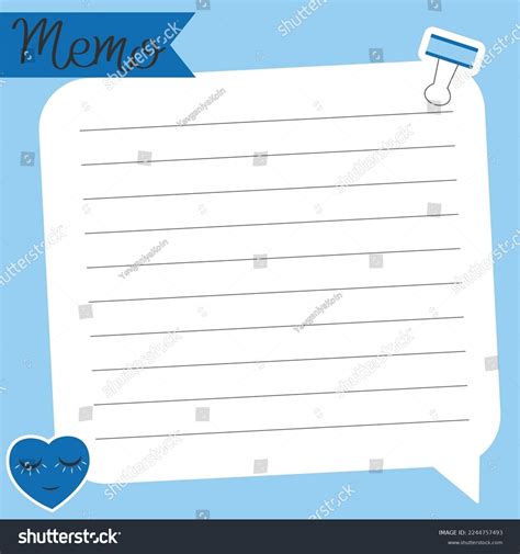 Blue Memo Paper Notes Memo Do Stock Vector Royalty Free 2244757493