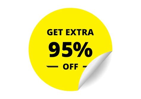 Premium Vector Get Extra 95 Percent Off Sale 95 Percent Circle
