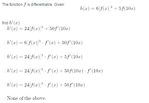 Solved The Function F Is Differentiable Given Chegg