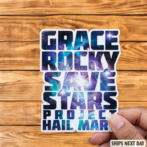 Project Hail Mary Grace Rocky Save Stars Sticker