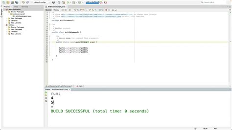 Javaperforming Arithmetic Operations Using Command Line Arguments